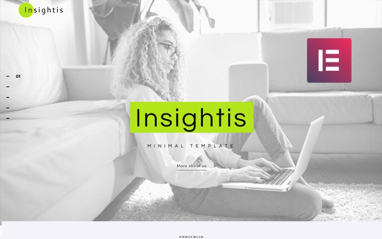 Insightis - Creative Minimal WordPress Elementor Theme - Template Witch