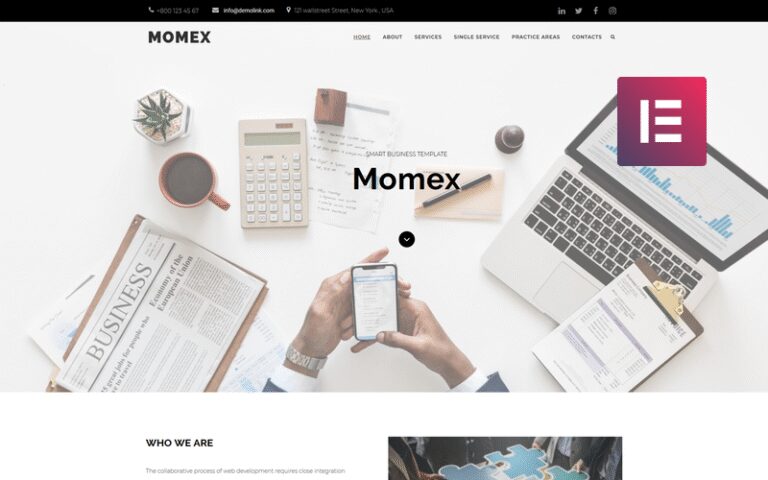 Momex - Business WordPress Elementor Theme - Template Witch