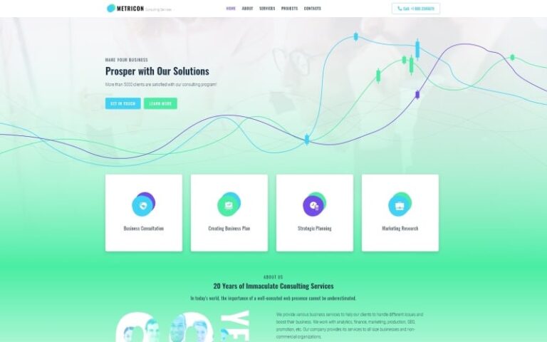 Metricon - Corporate Business WordPress Elementor Theme - Template Witch