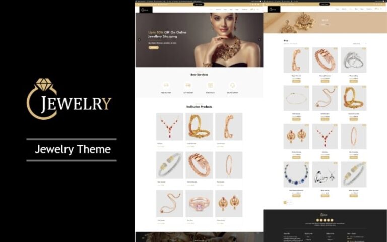 Jewelry Store WooCommerce WordPress Theme - Template Witch
