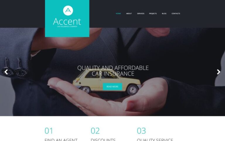 Insurance Responsive WordPress Theme - Template Witch