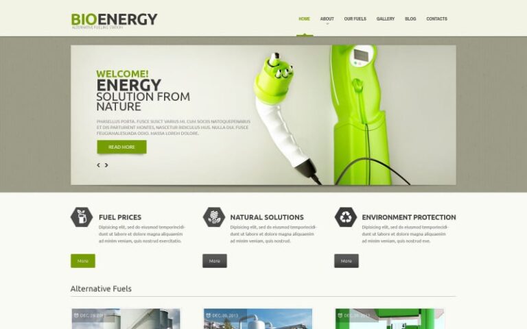 Biofuel Responsive WordPress Theme - Template Witch
