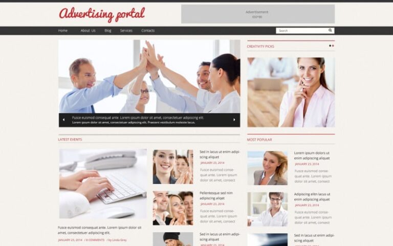 Advertising Agency Responsive WordPress Theme - Template Witch