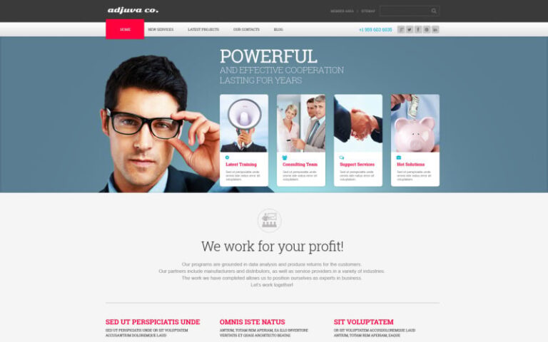 Metallic Management Business WordPress Theme - Template Witch