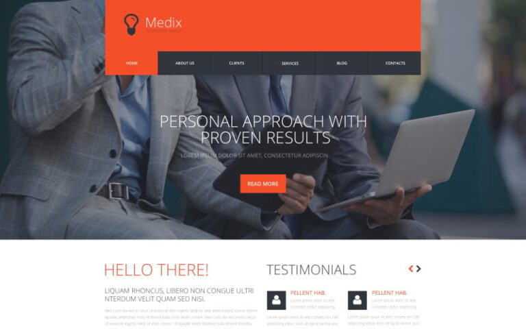 Interactive Ad Group WordPress Theme - Template Witch