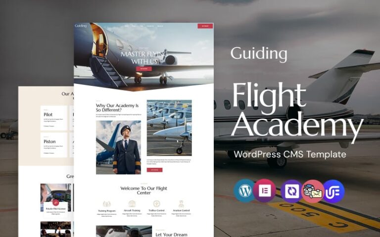 Guiding - Flight School And Private Airline WordPress Elementor Theme - Template Witch