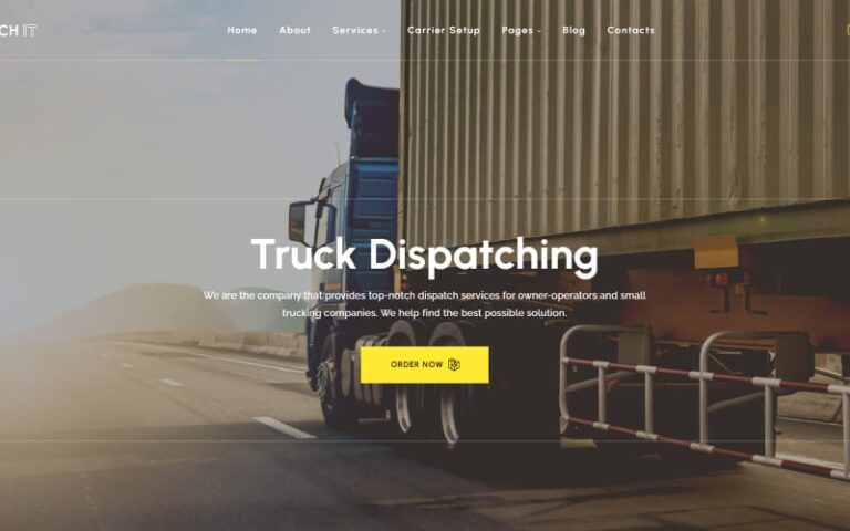 DispatchIT - logistics freight dispatch WordPress theme - Template Witch