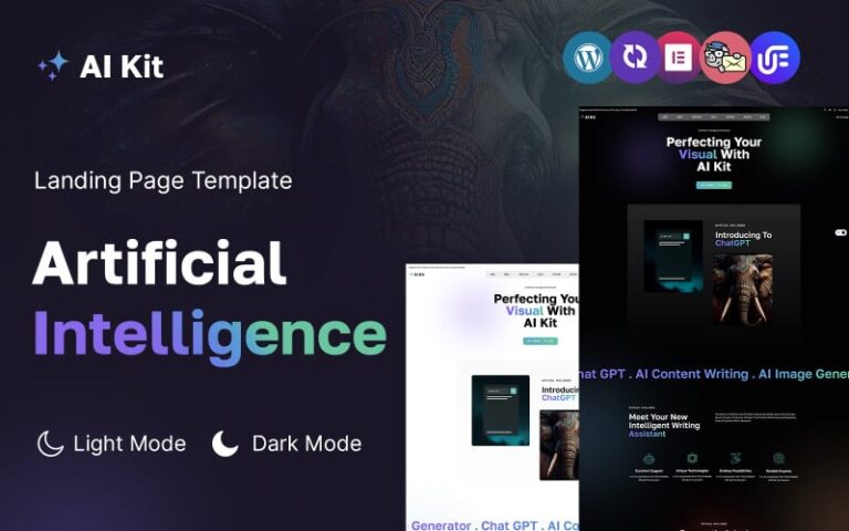 AI Kit - Artificial Intelligence WordPress Landing Page - Template Witch
