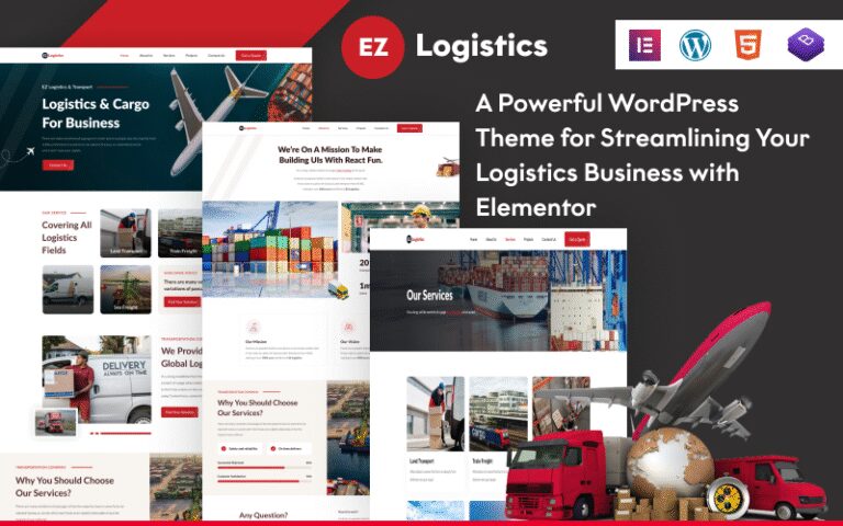 EZ Logistics: A Powerful WordPress Theme for Streamlining Your Logistics Business with Elementor ...