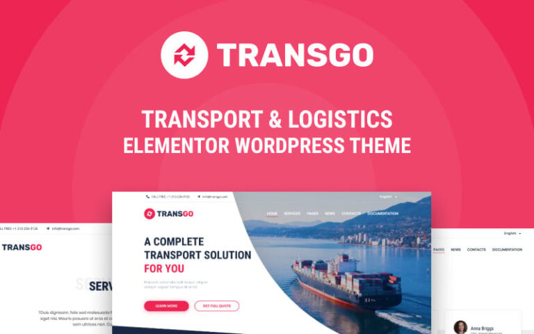 TransGo - Transport & Logistics WordPress Elementor Theme (RTL Supported) - Template Witch