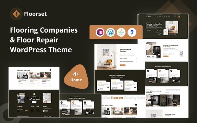 Floorset – Flooring Companies & Floor Repair WordPress Theme - Template Witch