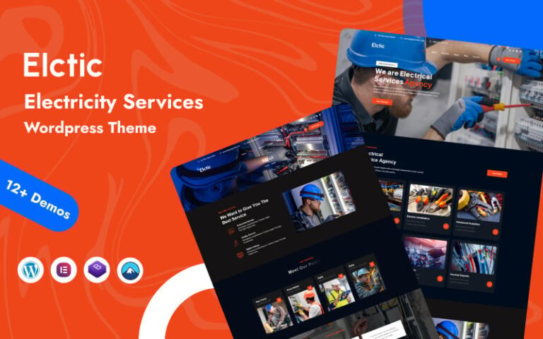Elctic - Electricity Services WordPress Theme - Template Witch