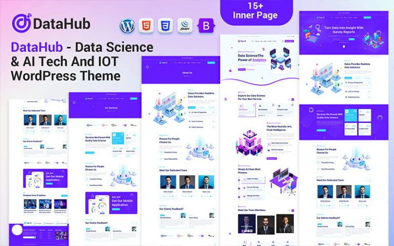DataHUb - Data Science & AI Tech And IOT WordPress Theme - Template Witch