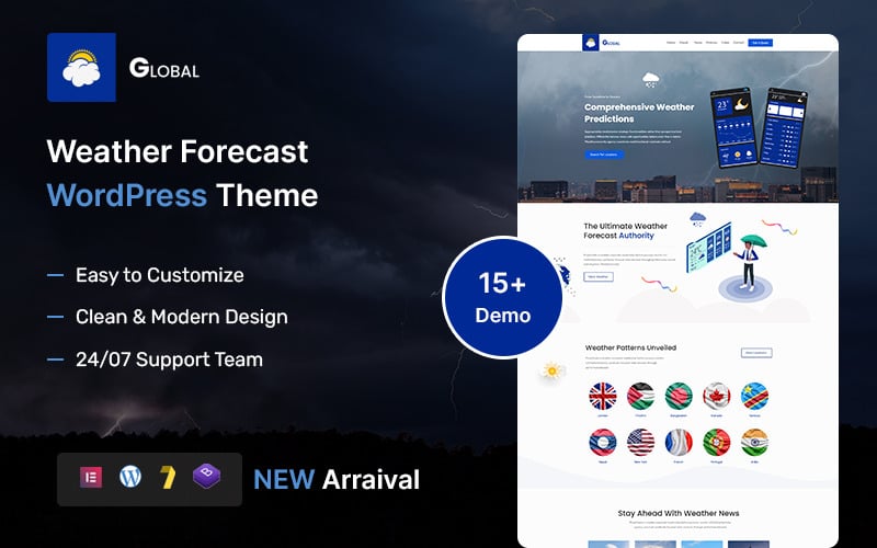 Global – Weather Forecast WordPress Theme - Template Witch