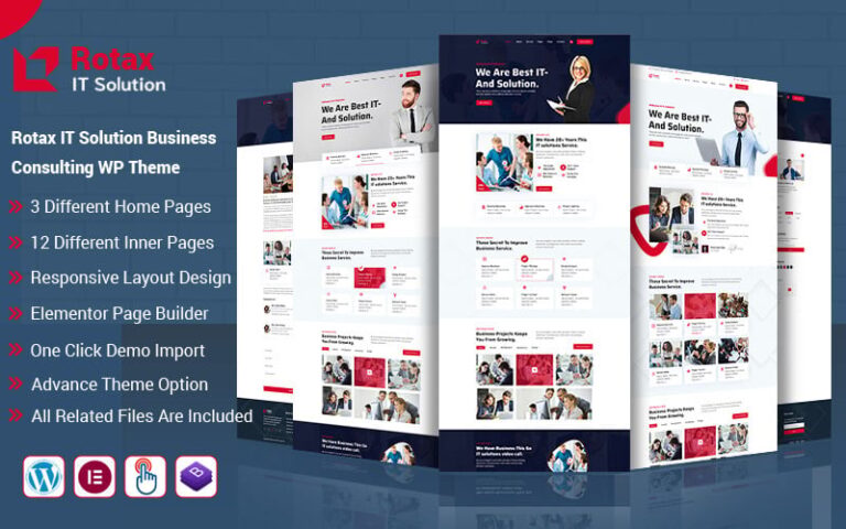 Rotax - IT Solution Business Consulting WordPress Theme - Template Witch
