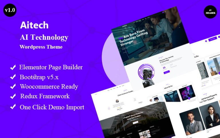 Aitech – AI & Technology Wordpress Theme - Template Witch