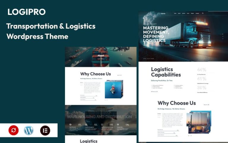 Logipro - Transportation & Logistics Wordpress Theme - Template Witch