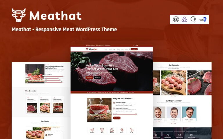 MeatHat - Responsive Meat WordPress Theme - Template Witch