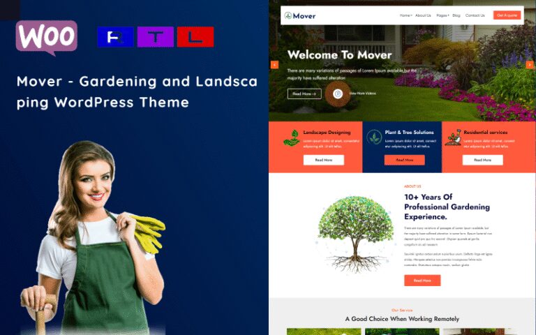 Mover - Gardening and Landscaping WordPress Theme - Template Witch