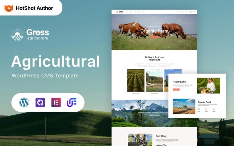 Gross - Agriculture & Farm WordPress Elementor Theme - Template Witch