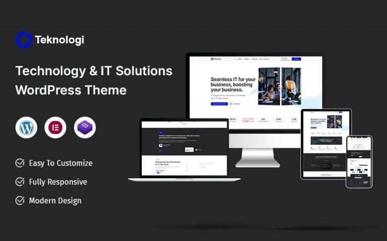 Teknologi – Technology & IT Solutions WordPress Theme - Template Witch