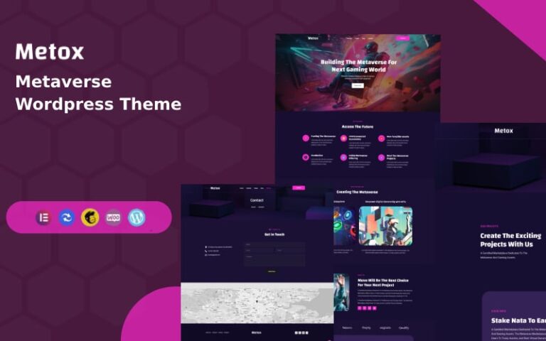Metox - Metaverse Wordpress Theme - Template Witch