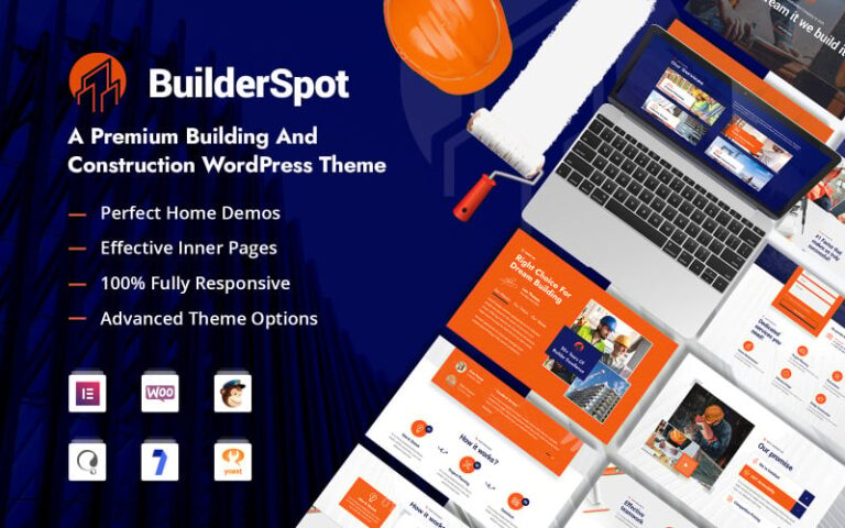 BuilderSpot - Building and Construction WordPress Theme - Template Witch
