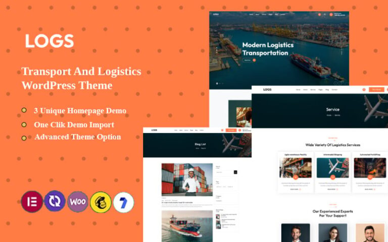 Logs - Transport And Logistics Wordpress Theme - Template Witch