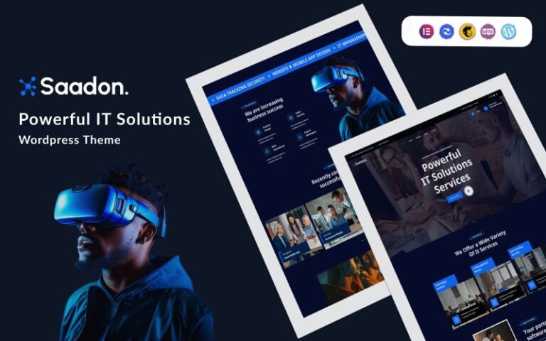 Saadon - Technology IT Services WordPress Theme - Template Witch