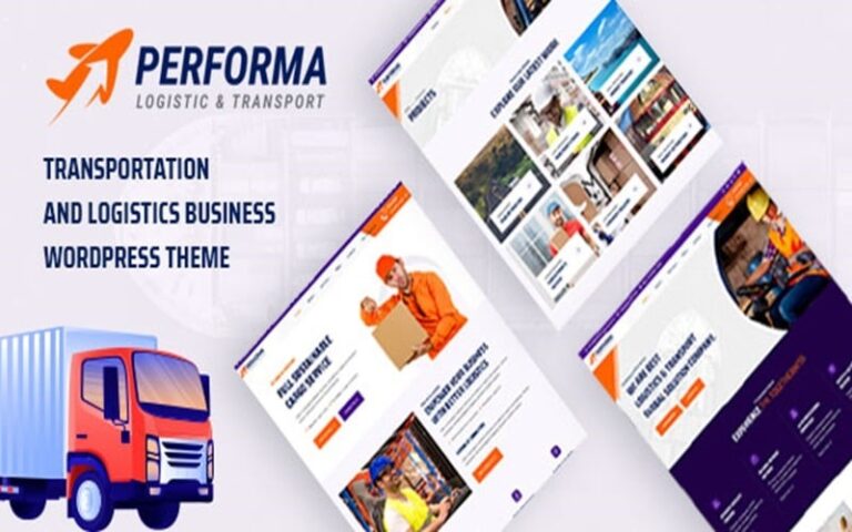 Performa - Transportation & Logistics Business WordPress Theme - Template Witch