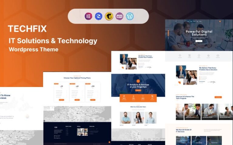 Techfix - IT Solutions & Technology Wordpress Theme - Template Witch