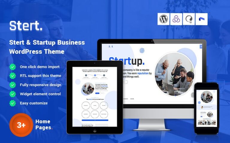 Stert - Startup Business WordPress Theme - Template Witch