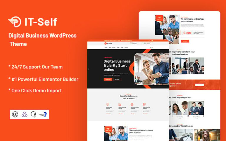 Itself - Digital Business WordPress Theme - Template Witch