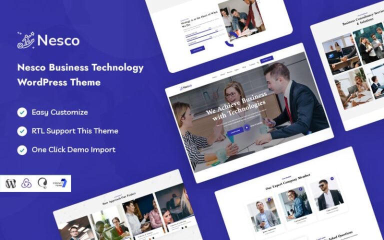 Nesco - Business & Technology WordPress Theme - Template Witch