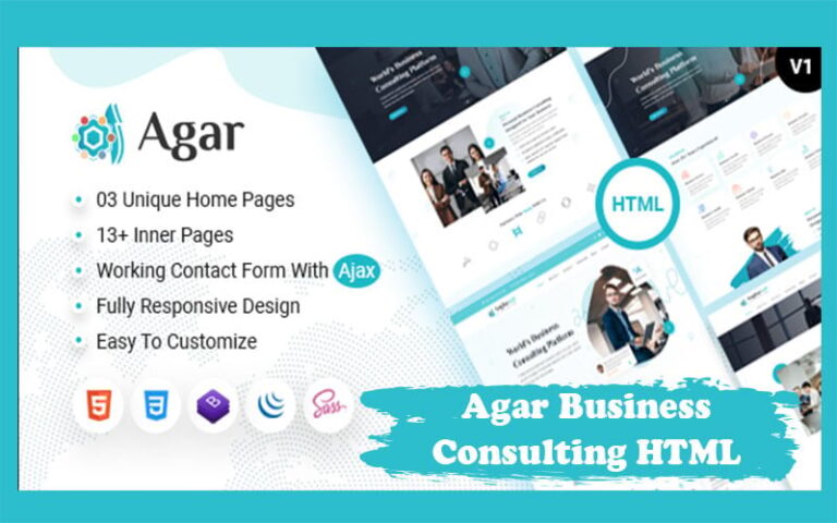 Agar - Multipurpose Business & Consulting HTML Template - Template Witch