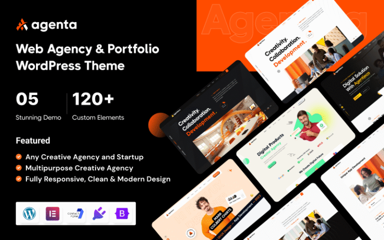 Agenta – Creative Agency & Portfolio WordPress Theme - Template Witch