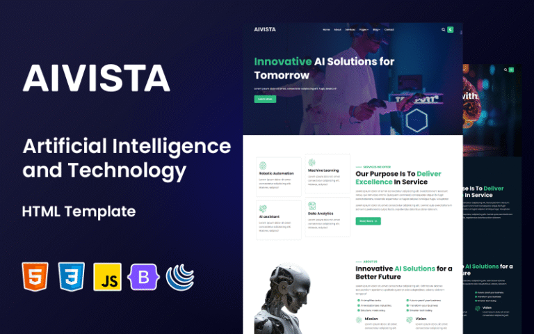 Aivista - Artificial Intelligence and Technology HTML Template ...