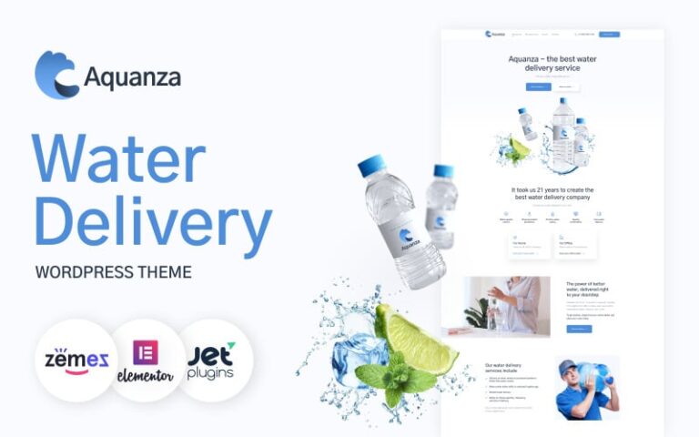 Aquanza - Water Delivery WordPress Theme - Template Witch