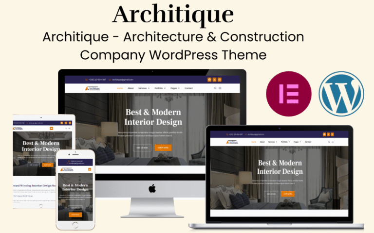 Architique - Architecture & Construction Company WordPress Theme - Template Witch