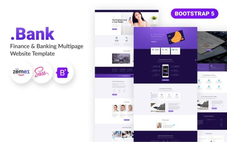 .Bank - Finance and Banking Multipage Bootstrap 5 Website Template - Template Witch
