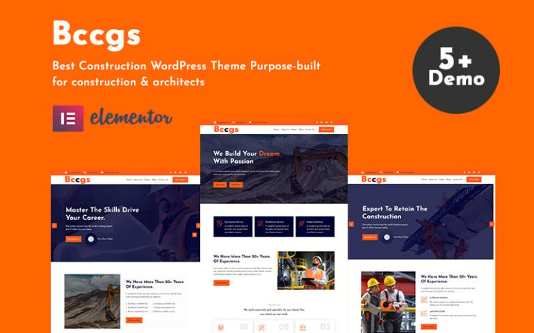 Bccgs- Construction WordPress Theme - Template Witch