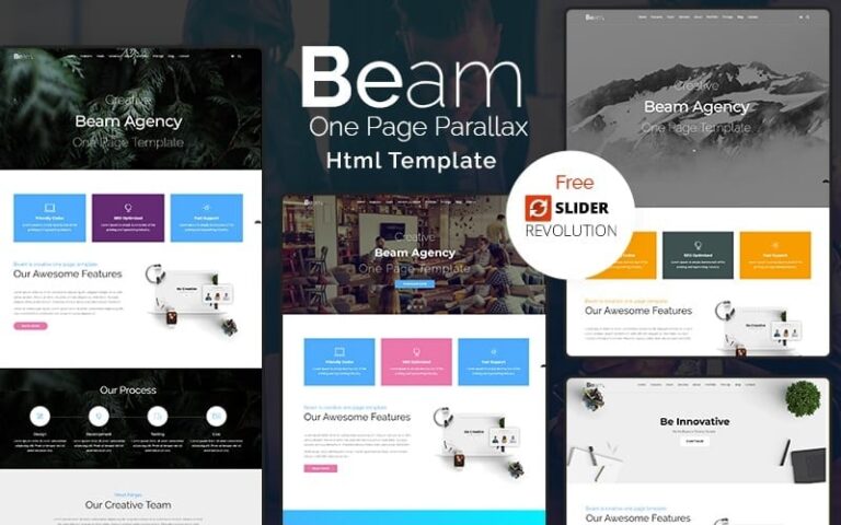 Beam - Creative One Page HTML Template And Business - Template Witch