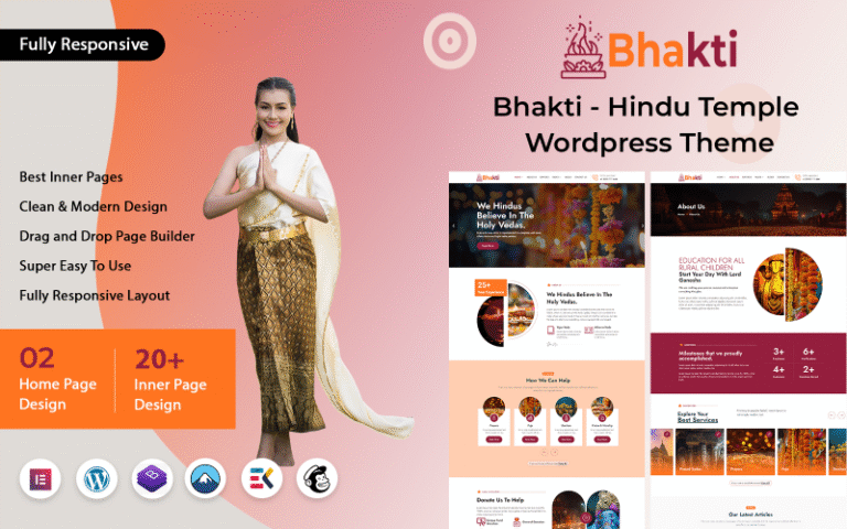 Bhakti - Hindu Temple Wordpress Theme - Template Witch