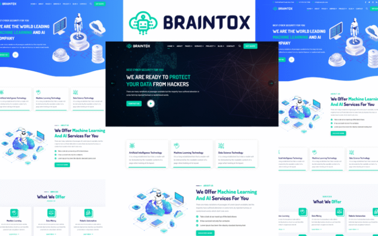 Braintox - Machine Learning And Data Science HTML5 Template - Template Witch