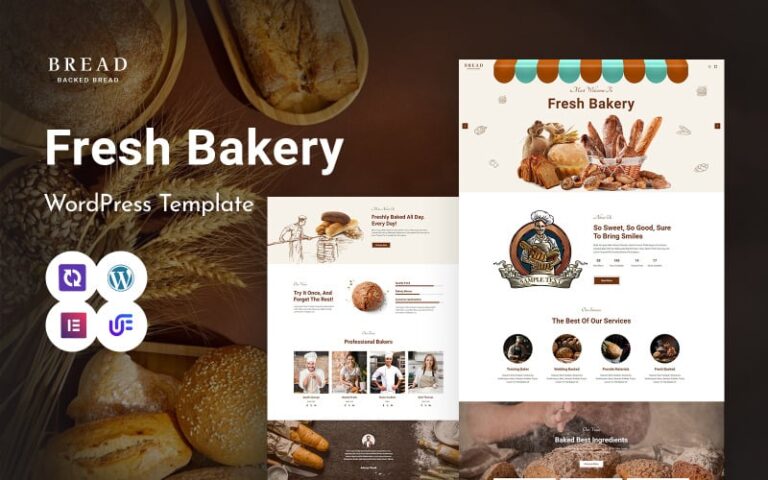 Bread - Bakery And Cookie WordPress Elementor Theme - Template Witch