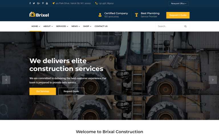 BrixalBuilding - Construction and Building Website Template - Template Witch