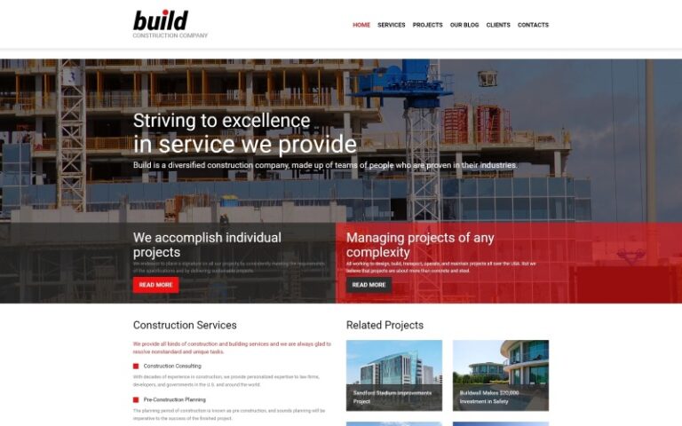 Build - Construction Company Multipage Modern Joomla Template - Template Witch