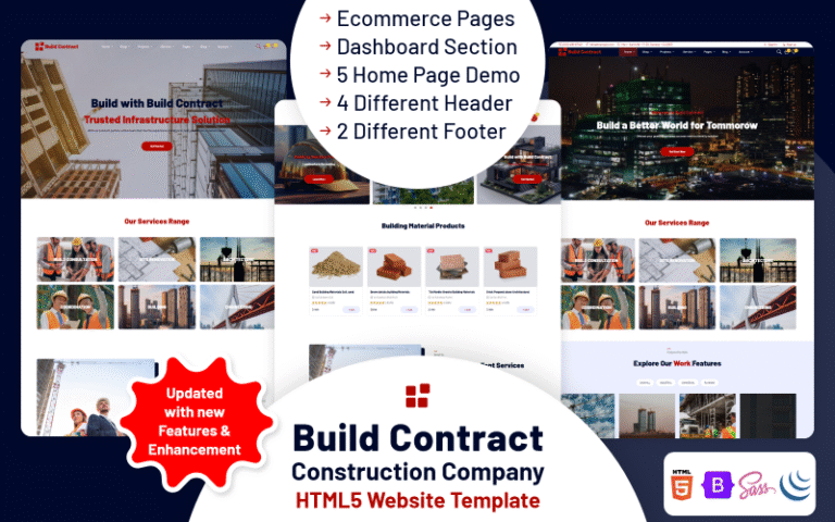 Build Contract - Construction Company HTML5 Website Template - Template Witch