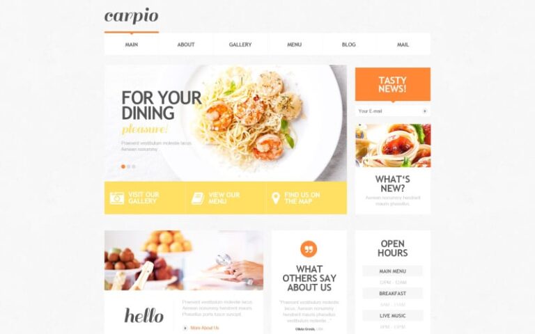 Cafe and Restaurant Responsive WordPress Theme - Template Witch