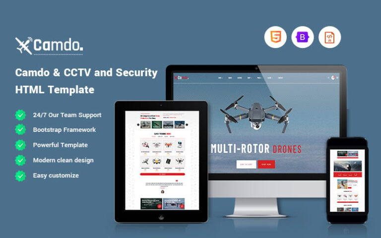 Camdo - CCTV and Security Website Template - Template Witch
